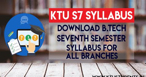 KTU B Tech S Syllabus For All Branches Seventh Semester All Subjects KTU Babes