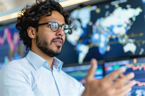 Arafed Man In Glasses Is Looking At A Computer Screen Generative Ai Premium Ai Generated Image