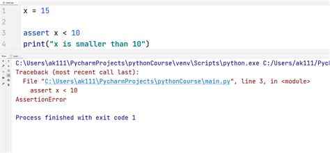 Python Assert Keyword — Tutorialbrain