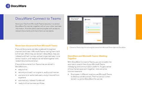 Optimierte Zusammenarbeit Docuware Connect To Teams
