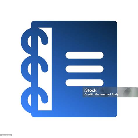 Paper Binder Gradient Fill Icons Office Symbols For Business Applications And Dashboards Stock