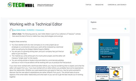 Working With A Technical Editor Techwhirl Doctoolhub