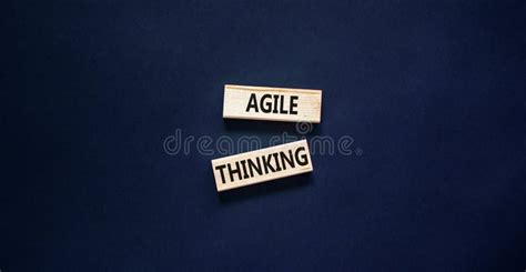 Agile Thinking Symbol Concept Words Agile Thinking On Wooden Blocks Beautiful Black Table