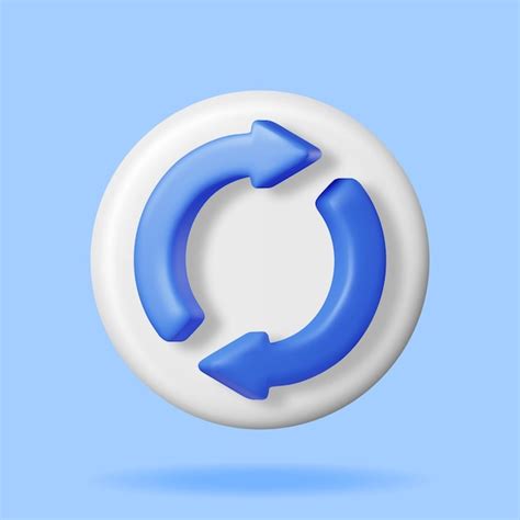 Premium Vector 3d Synchronization Icon Isolated