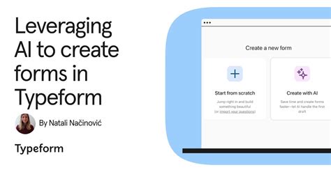 Leveraging Ai To Create Forms In Typeform By Natali Načinović