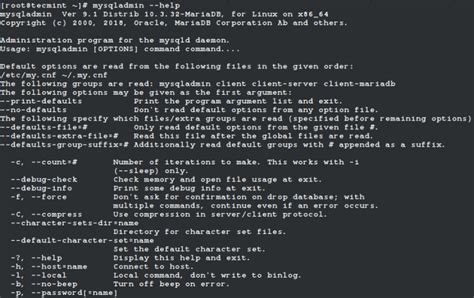 20 Mysqladmin Commands For Mysqlmariadb Administration