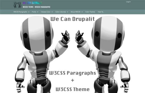 w3css theme documentation we can drupalit