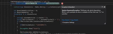 erro ao ler arquivo texto com filestream c stack overflow em português