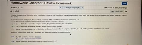 Solved Homework Chapter 6 Review Homework Save Score 0 Of