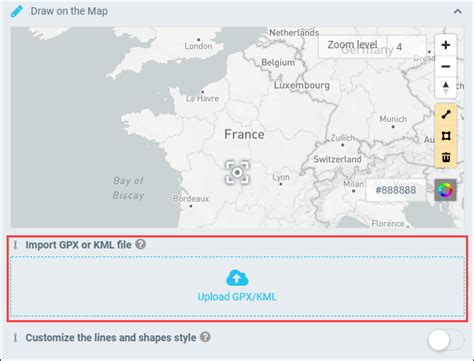 Add Line Shape Drawings In Your Map With GPX And KML Files Import