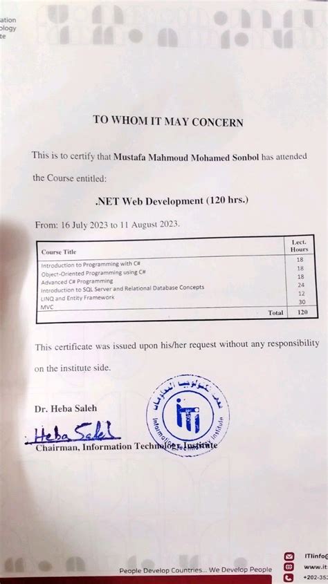 Mustafa Sonbol On Linkedin Webdevelopment Aspnet Iti 28 Comments