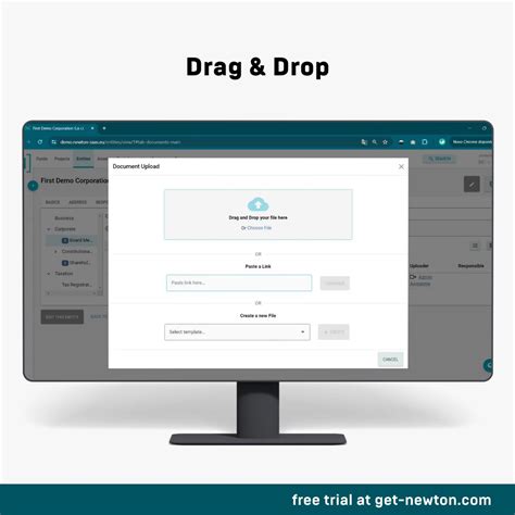 The Draganddrop Feature Allows You To Quickly Drag And Drop Files For Document Upload Newton