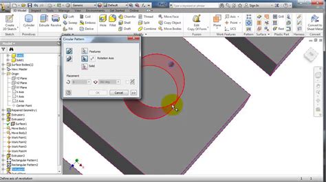 69 autodesk inventor tutorial circular pattern youtube