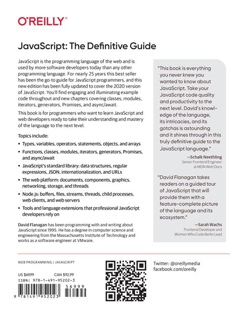 Javascript The Definitive Guide Master The Worlds Most Used