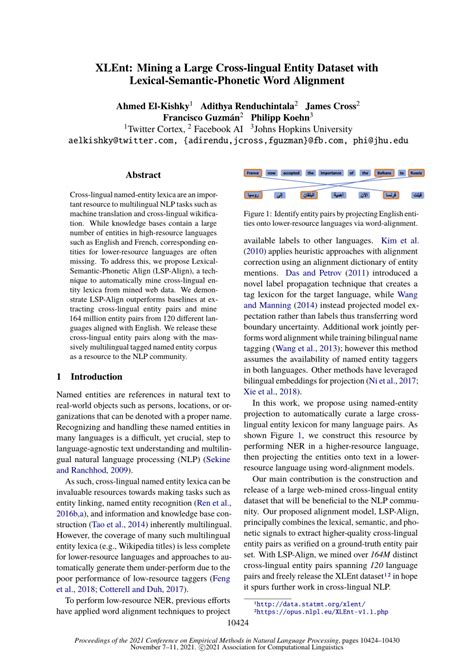 Pdf Xlent Mining A Large Cross Lingual Entity Dataset With Lexical