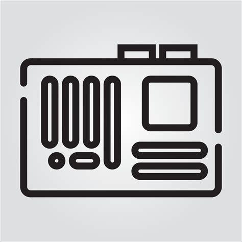 Isolated Motherboard Computer Component Outline Eps 10 Graphic 7969031 Vector Art At Vecteezy
