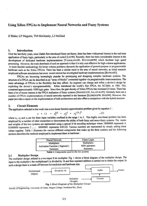 Pdf Using Xilinx Fpgas To Implement Neural Networks And Fuzzy Systems