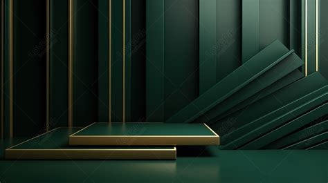 럭셔리 벽지 황금색 액센트가 있는 최소한의 기하학적 짙은 녹색 배경 제품 디스플레이 배경 금 배경 금색 배경 이미지 Hd 제품 디스플레이 금 금색 배경 사진