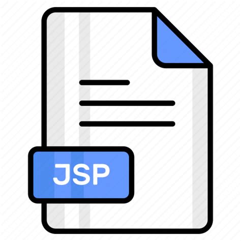 jsp file format page document sheet paper icon download on