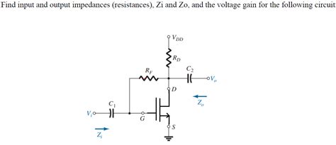 Solved Find The Input And Output Impedances Resistances