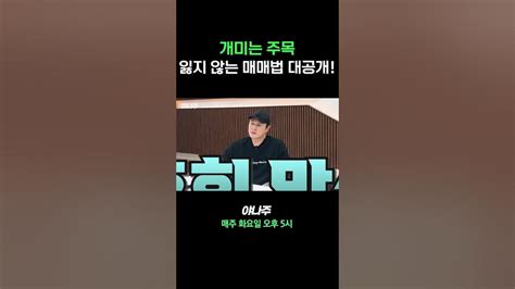 개미는 주목 잃지 않는 매매법 대공개 김원효 실전투자 프로젝트 김원효 매매방법 매매 주식 노하우 투자 경제 관련주 개미투자 Youtube