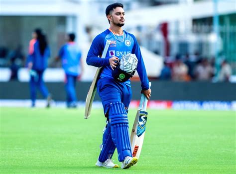 Indian Cricketer Ishan Kishan During The Practice Session