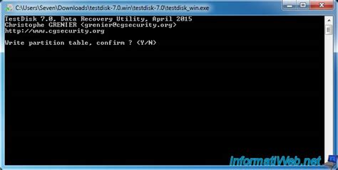 Recover A Deleted Or Lost Partition With Testdisk Windows Tutorials Informatiweb