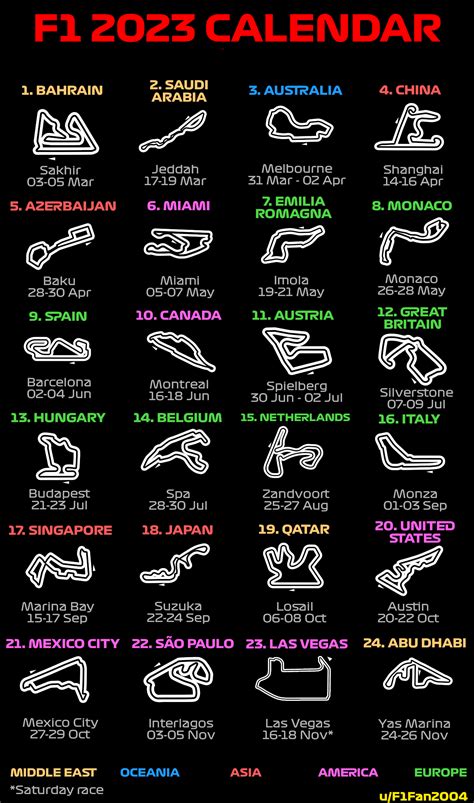 F1 2023 Calendar R Kokasexton