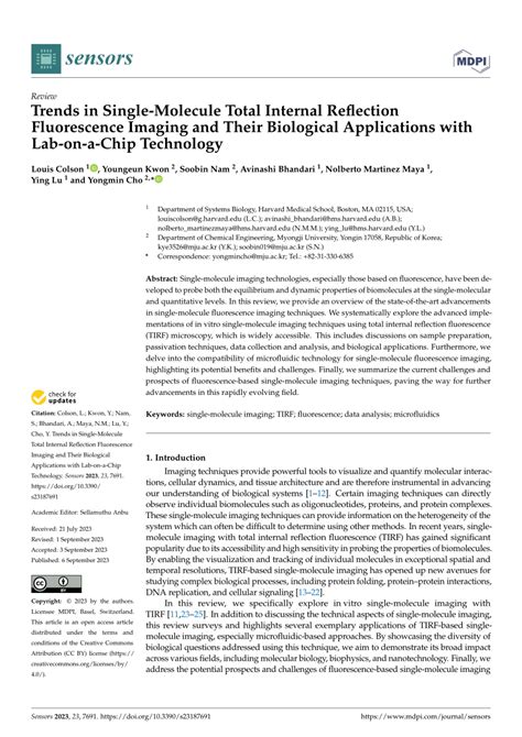 Pdf Trends In Single Molecule Total Internal Reflection Fluorescence