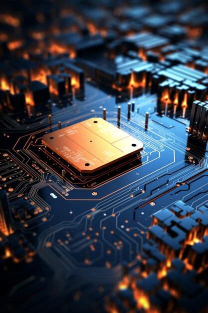 Premium AI Image A Close Up Of A Computer Motherboard With A Cpu Chip On It Generative Ai