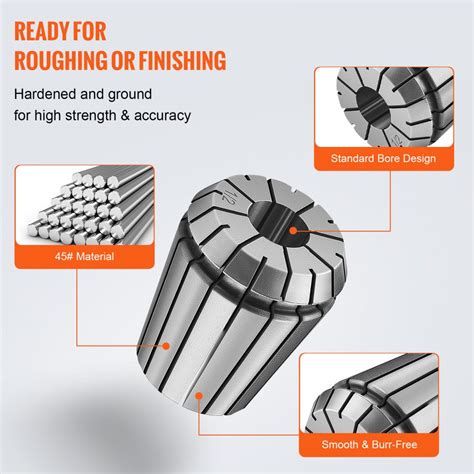 Vevor 25 Pcs Er32 Collet Set 1 16 13 16 Er32 Spring Collet Chuck Set 0 0006 15 μm Tir