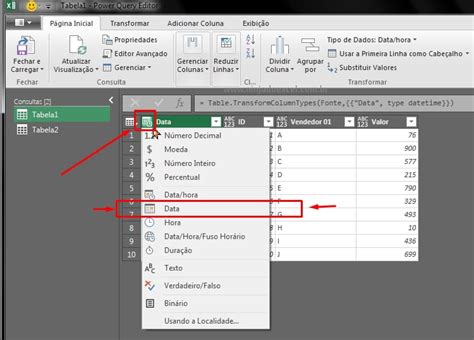 Formatação de Datas com Power Query Ninja do Excel