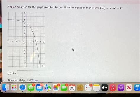 solved find an equation for the graph sketched below write