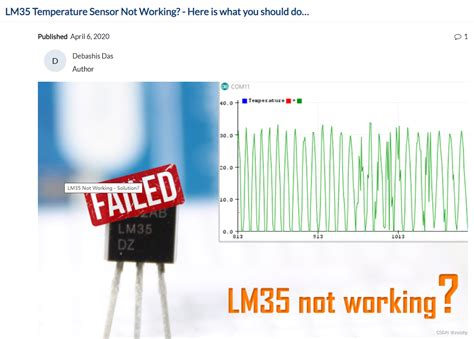 模拟温度传感器 lm35 的问题 arduino lm35 测不准 csdn博客