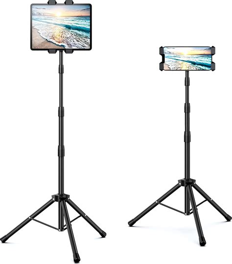 Support De Sol Pour Tablette Hauteur R Glable Avec Tr Pied Rotatif Compatible Avec