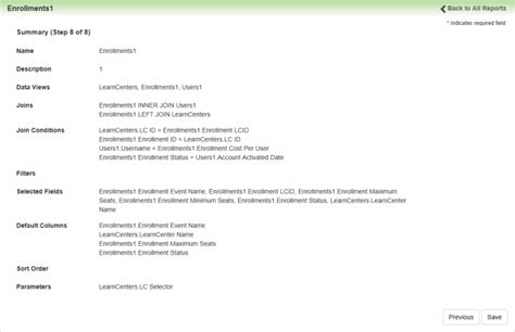 Creating Custom Reports