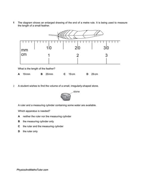 length and time multiple choice qp pdf