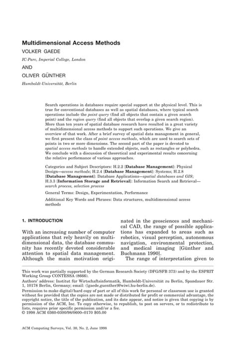 Multidimensional Access Methods Pdf
