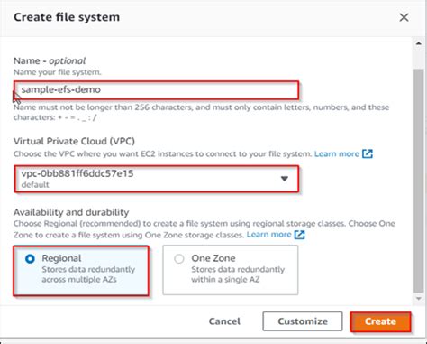introduction to amazon elastic file system step by step aefs