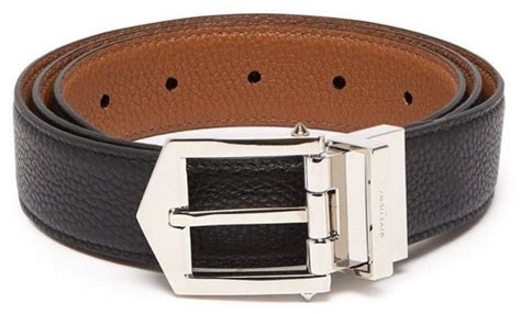 Givenchy Mens Obsedia Black And Tan Brown Reversible Pebble Grain