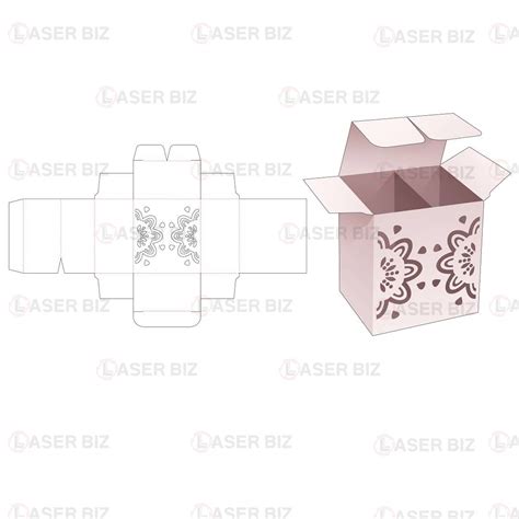 Прямоугольная коробка с 2 отсеками » maket.LaserBiz.ru - Макеты для ...