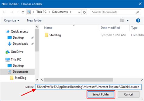Add Quick Launch Toolbar to Taskbar on Windows 10 PC