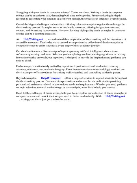 Thesis Computer Science Examples Pdf Thesis Computer Science