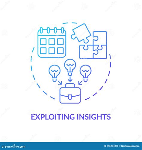 Exploiting Insights Blue Gradient Concept Icon Stock Vector Illustration Of Abstract Ideas