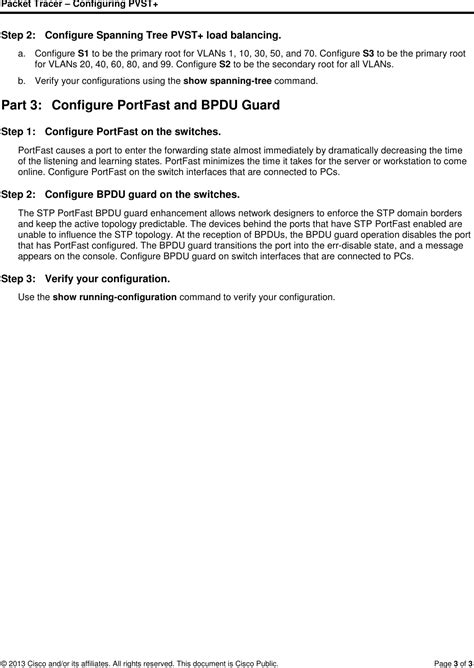 3 3 1 5 Packet Tracer Configuring Pvst Instructions