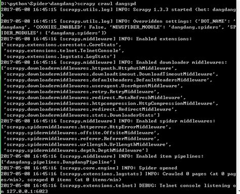 Python Run Scrapy Crawler But Can T Output Log And Scurce Code As Follows Stack Overflow