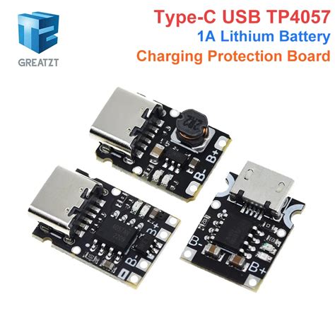 Type C Usb Tp4057 1a Lithium Battery Charging Protection Board Module Polymer Battery Over