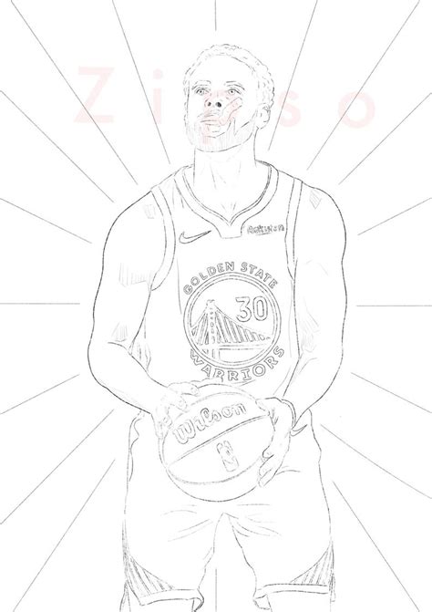 Steph Curry Coloring Printables Stephen Curry Poster Golden State Warriors Basketball Nba