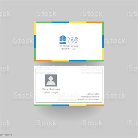 名片範本設計向量插圖向量圖形及更多乾淨圖片 乾淨 企業 卡片 Istock