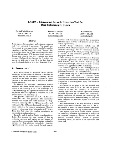 Pdf Lasca Interconnect Parasitic Extraction Tool For Deep Submicron